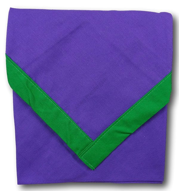 Cub & Scout Necker In Lilac With Green Border | Albert Prendergast