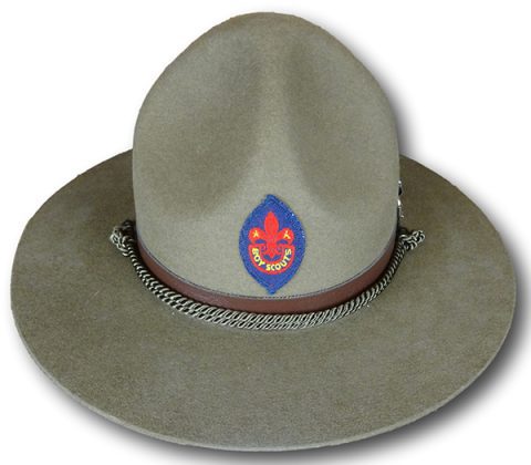 Traditional Boy Scout Campaign 'Lemon Squeezer' Hat (58cms) With Badge ...